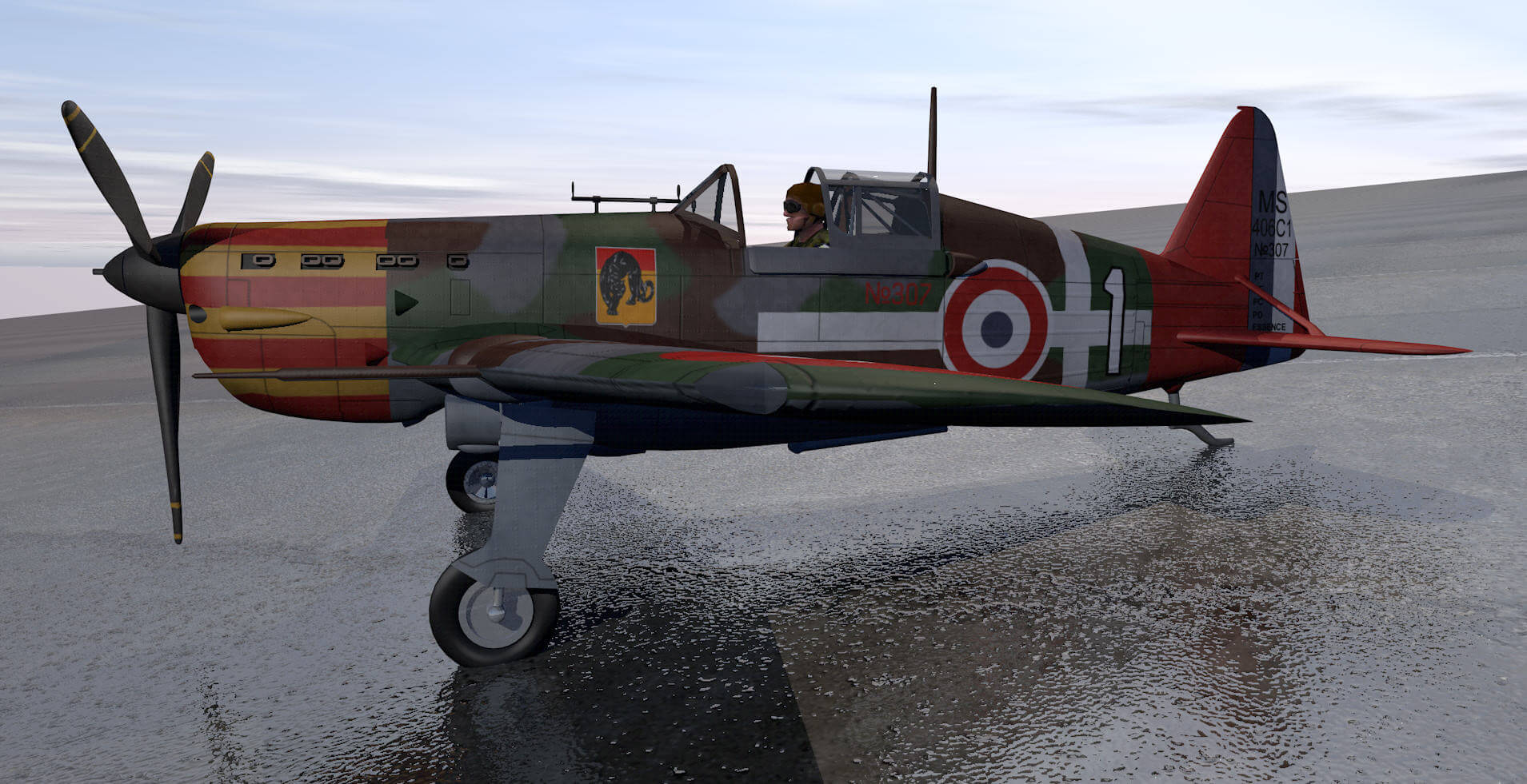 Morane Saulnier Ms-406 C1 3D Model by ChipBassChaos