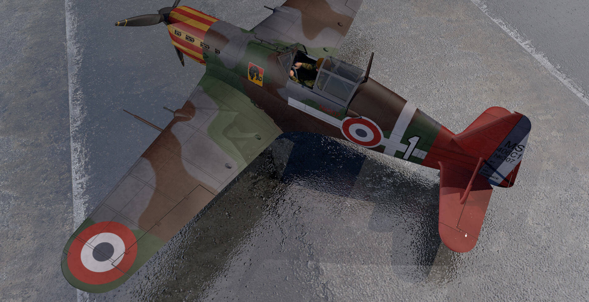 Morane Saulnier Ms-406 C1 3D Model by ChipBassChaos