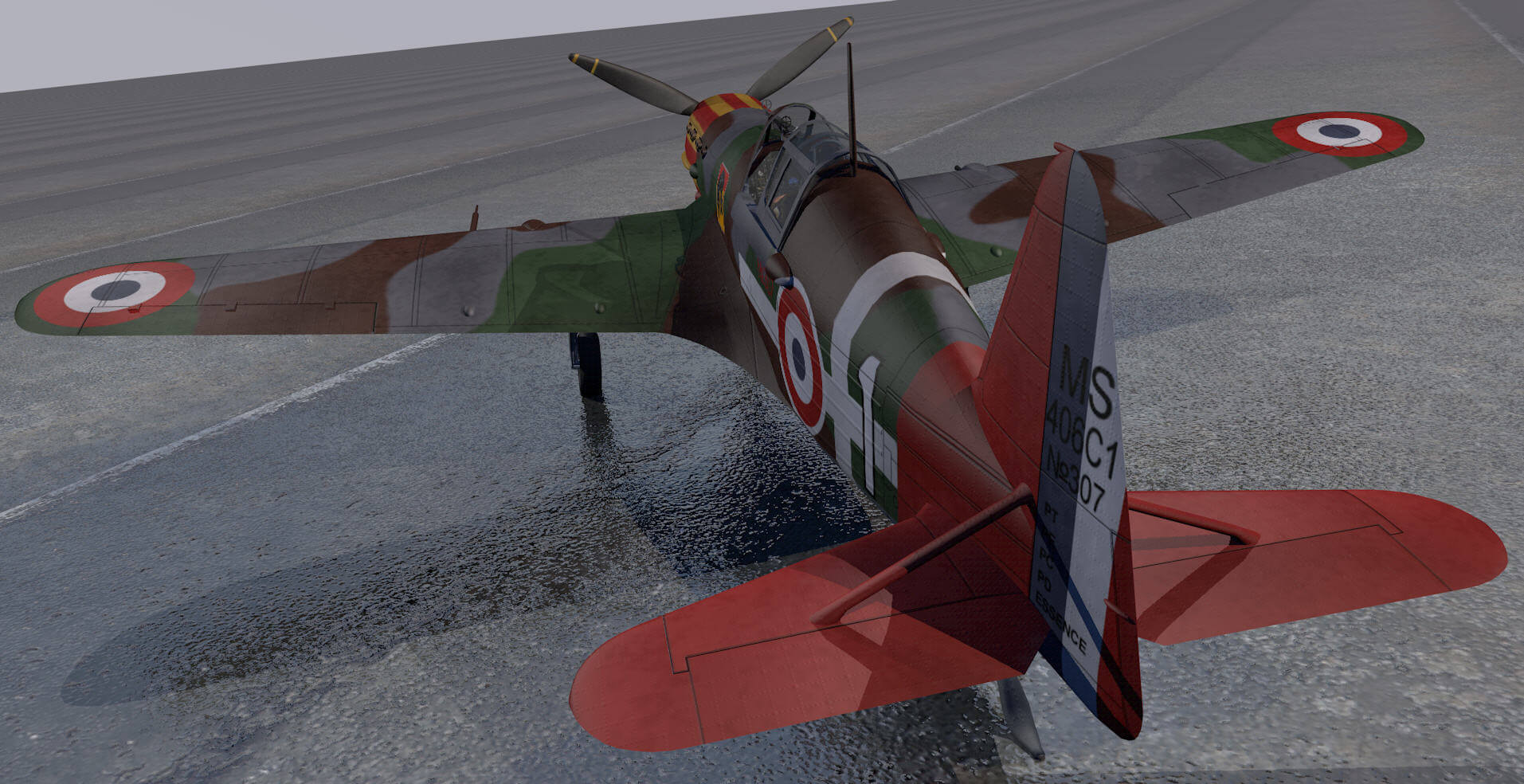 Morane Saulnier Ms-406 C1 3D Model by ChipBassChaos