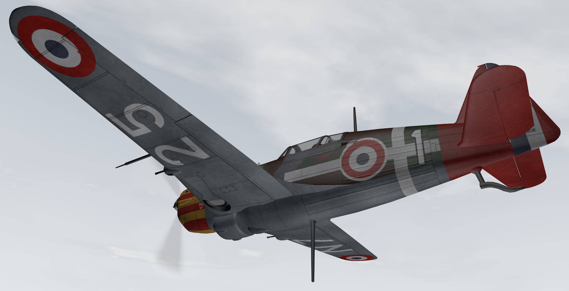 Morane Saulnier Ms-406 C1 3D Model by ChipBassChaos