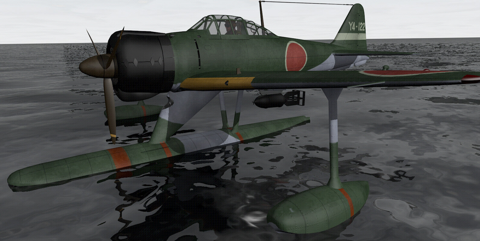 Nakajima A6M2-N Rufe 3D Model by ChipBassChaos