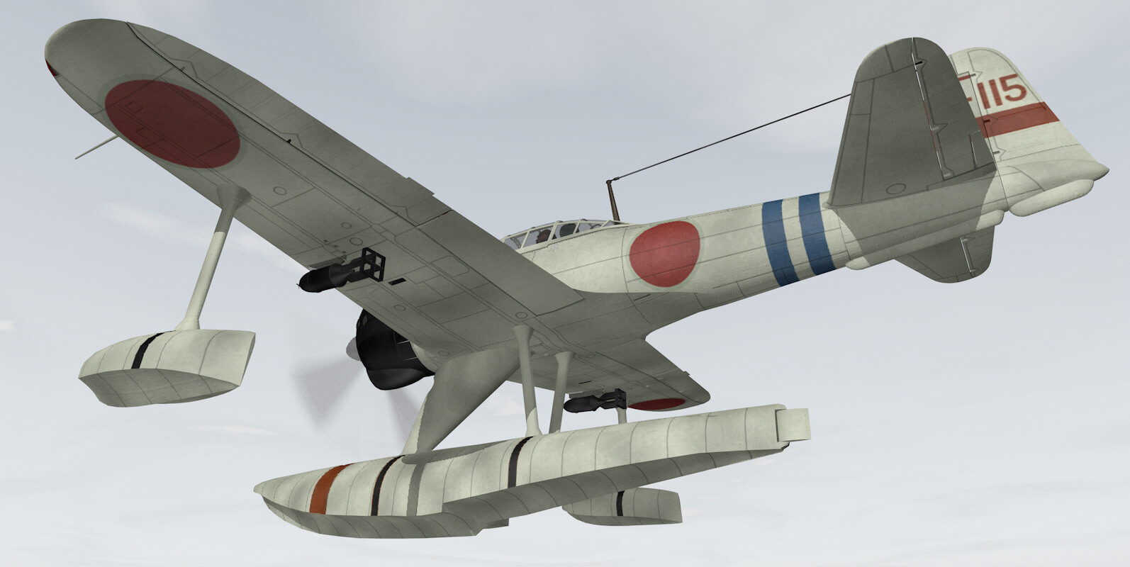 Nakajima A6M2-N Rufe 3D Model by ChipBassChaos