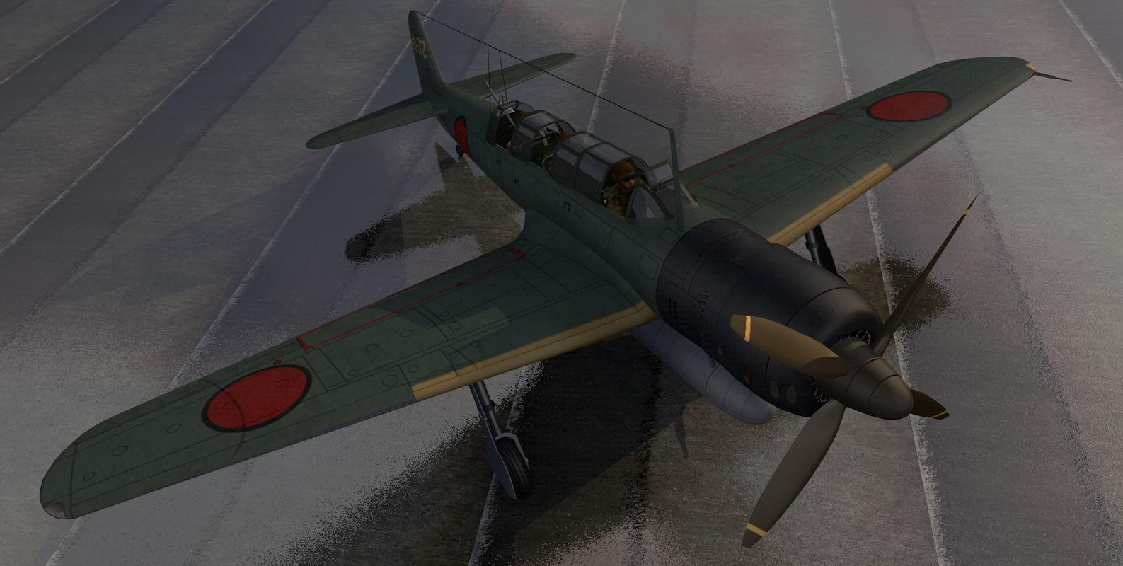 Nakajima C6N1 Saiun (Myrt) - 3D Model by ChipBassChaos