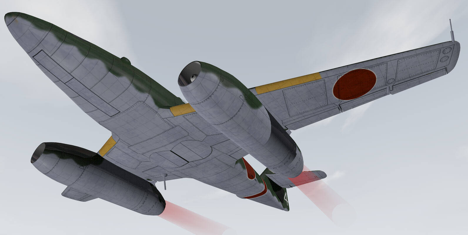 Nakajima Ki-201 Karyu 3D Model by ChipBassChaos