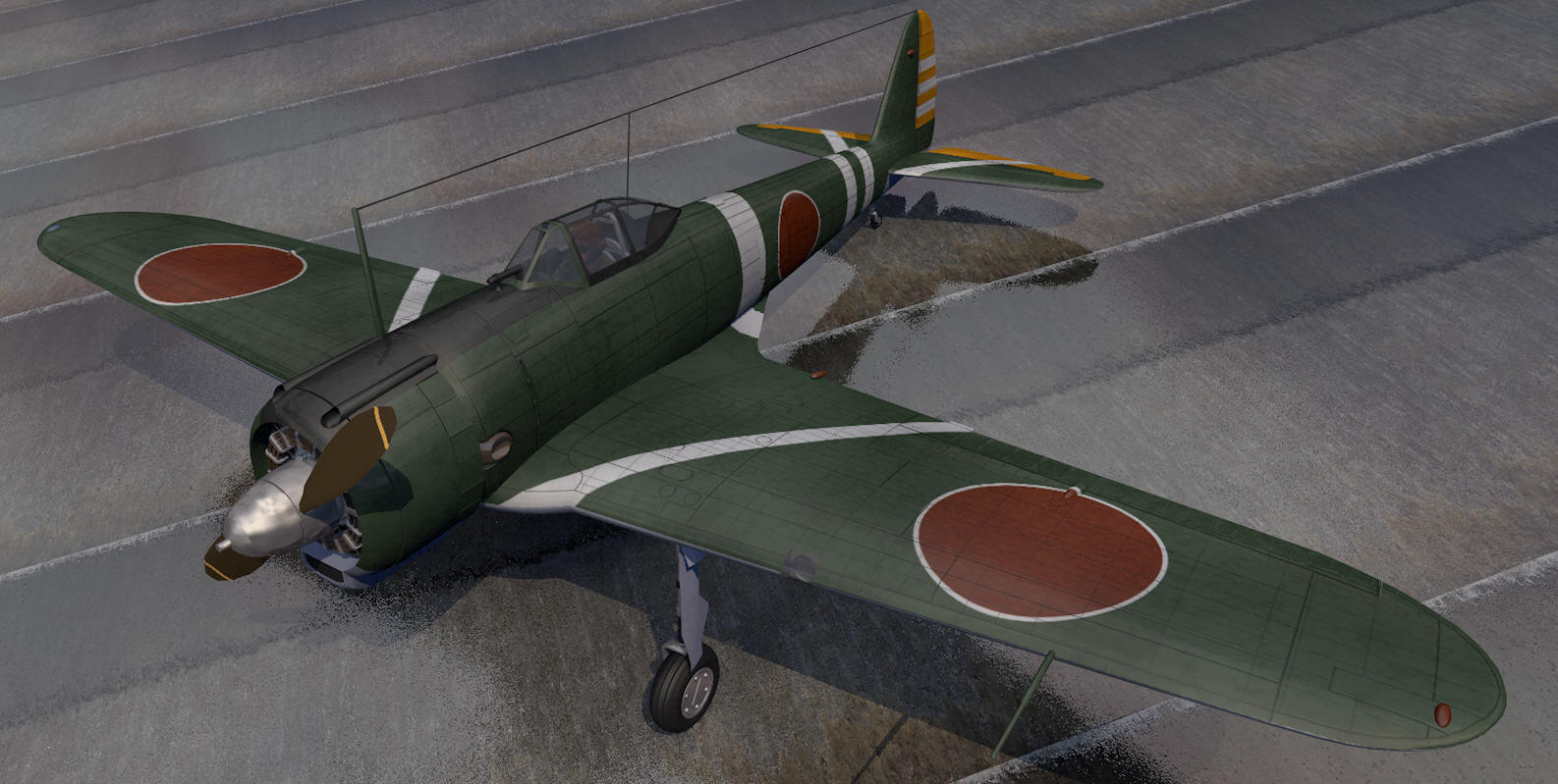 Nakajima Ki-43-1b Hayabusa (Oscar) 3D Model by ChipBassChaos