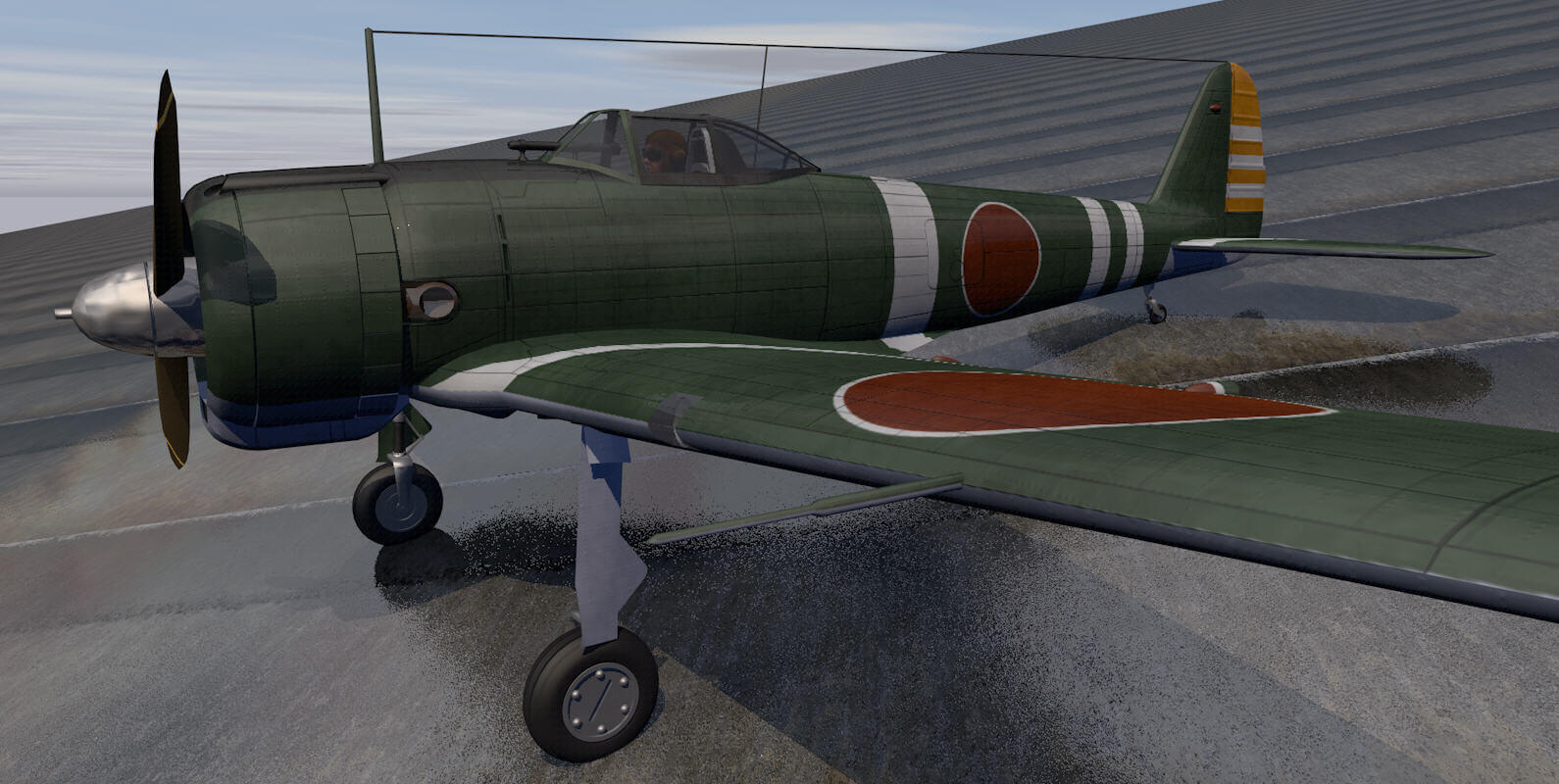 Nakajima Ki-43-1b Hayabusa (Oscar) 3D Model by ChipBassChaos