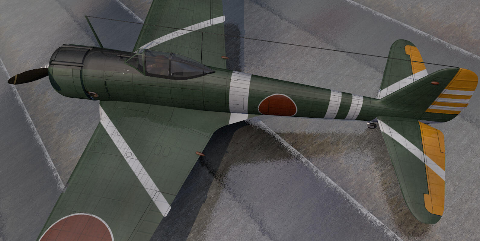 Nakajima Ki-43-1b Hayabusa (Oscar) 3D Model by ChipBassChaos
