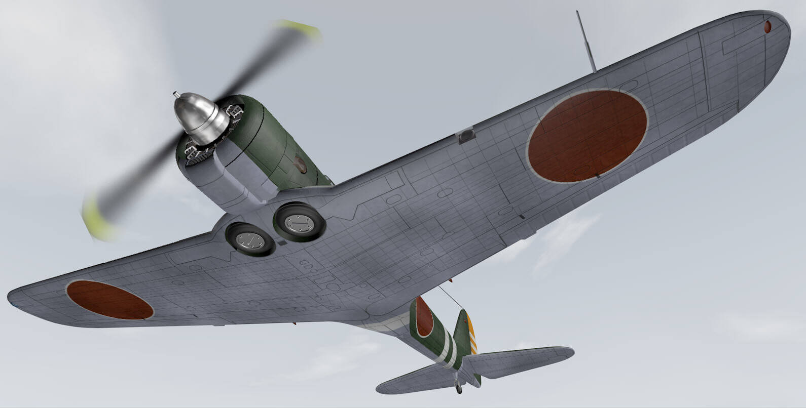 Nakajima Ki-43-1b Hayabusa (Oscar) 3D Model by ChipBassChaos
