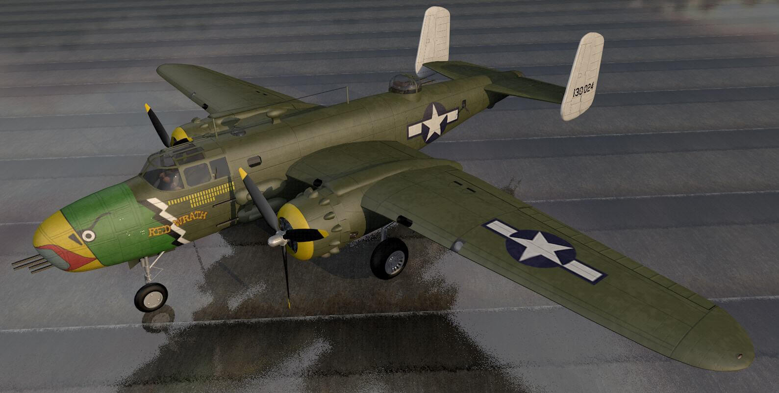 North American B-25D-1 Mitchell Strafer 3D Model by ChipBassChaos
