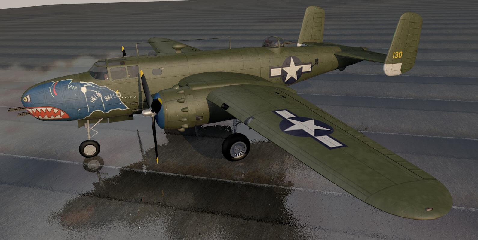 North American B-25D-1 Mitchell Strafer 3D Model by ChipBassChaos