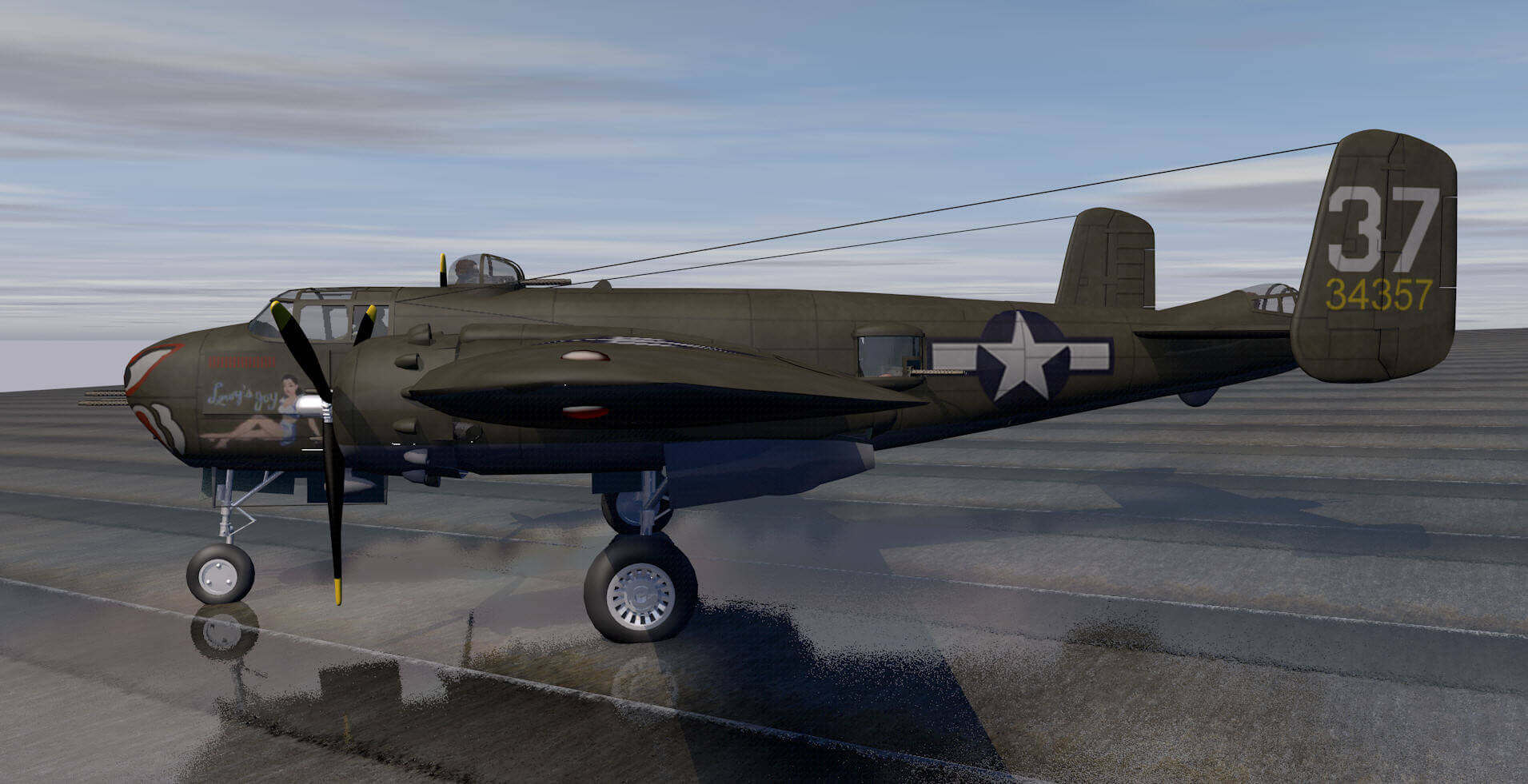 North American B-25H Mitchell 3D Model by ChipBassChaos