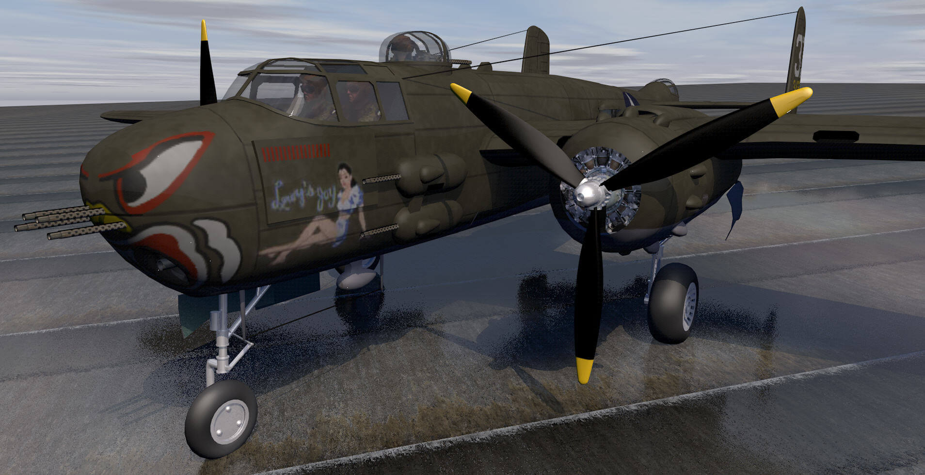 North American B-25H Mitchell 3D Model by ChipBassChaos