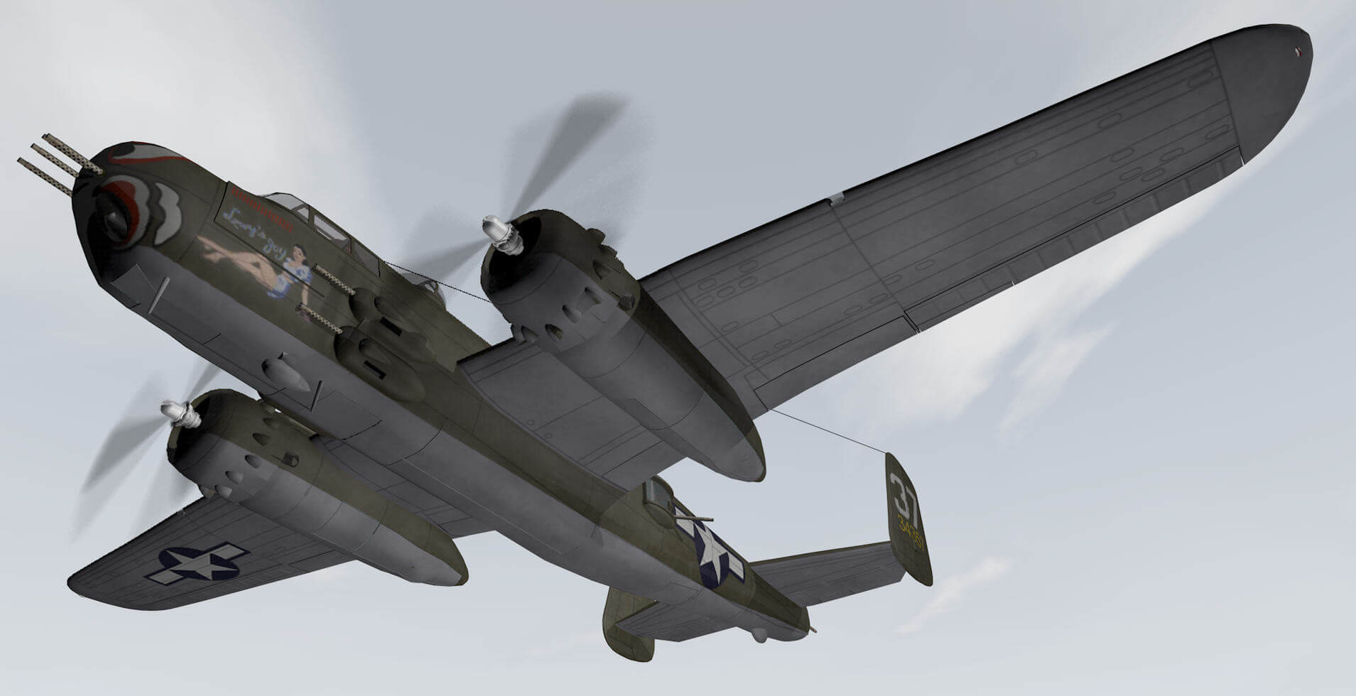 North American B-25H Mitchell 3D Model by ChipBassChaos