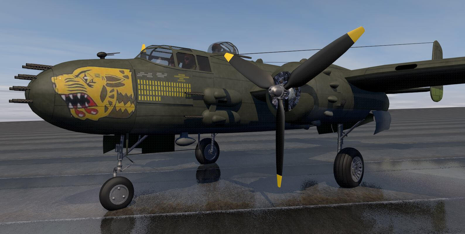North American B-25J Mitchell - The Strafer 3D Model by ChipBassChaos