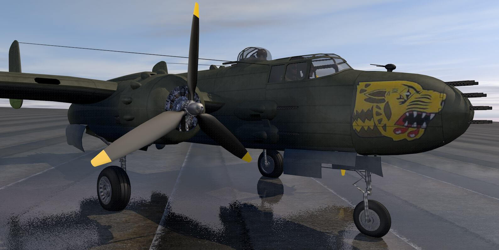 North American B-25J Mitchell - The Strafer 3D Model by ChipBassChaos