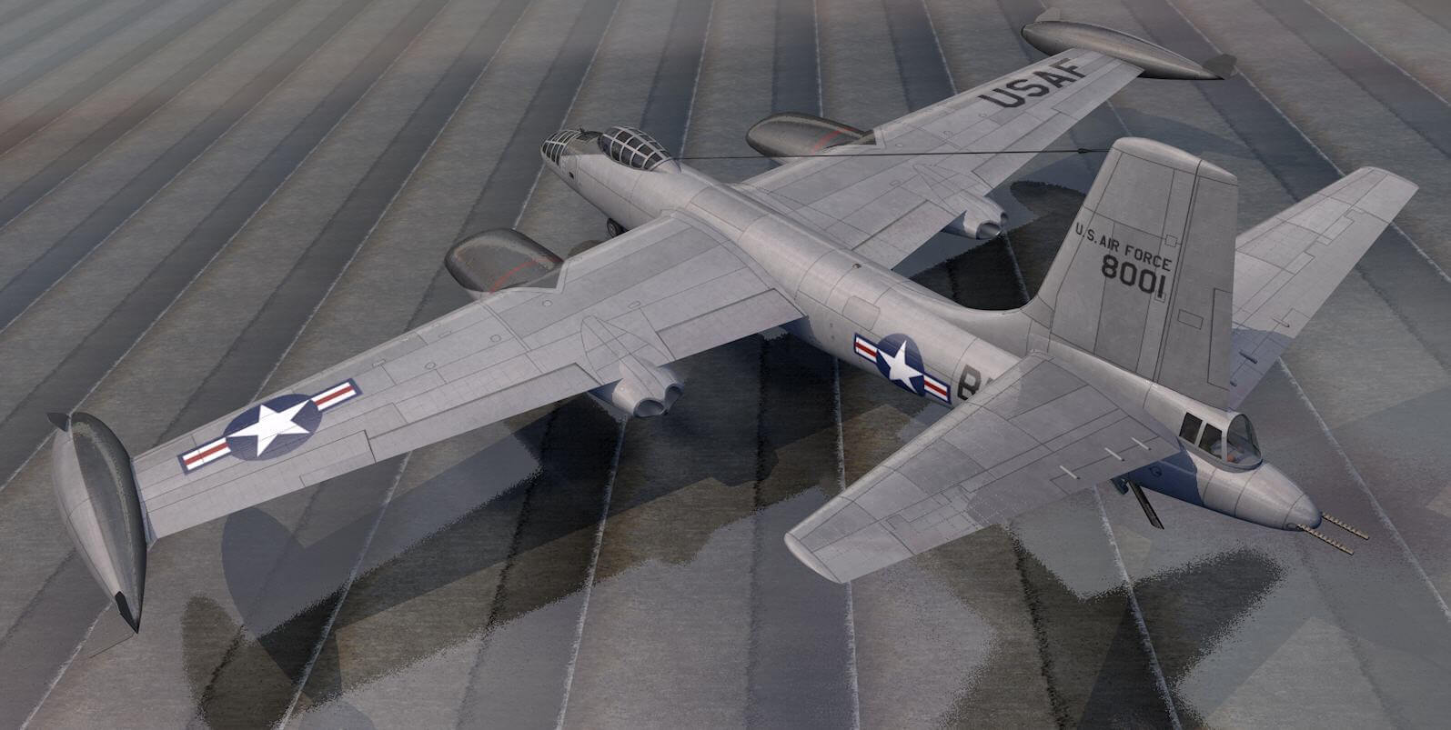 North American B-45 Tornado 3D Model by ChipBassChaos