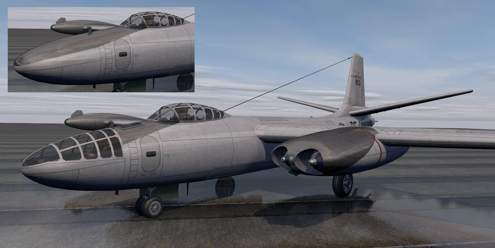 North American B-45 Tornado 3D Model by ChipBassChaos