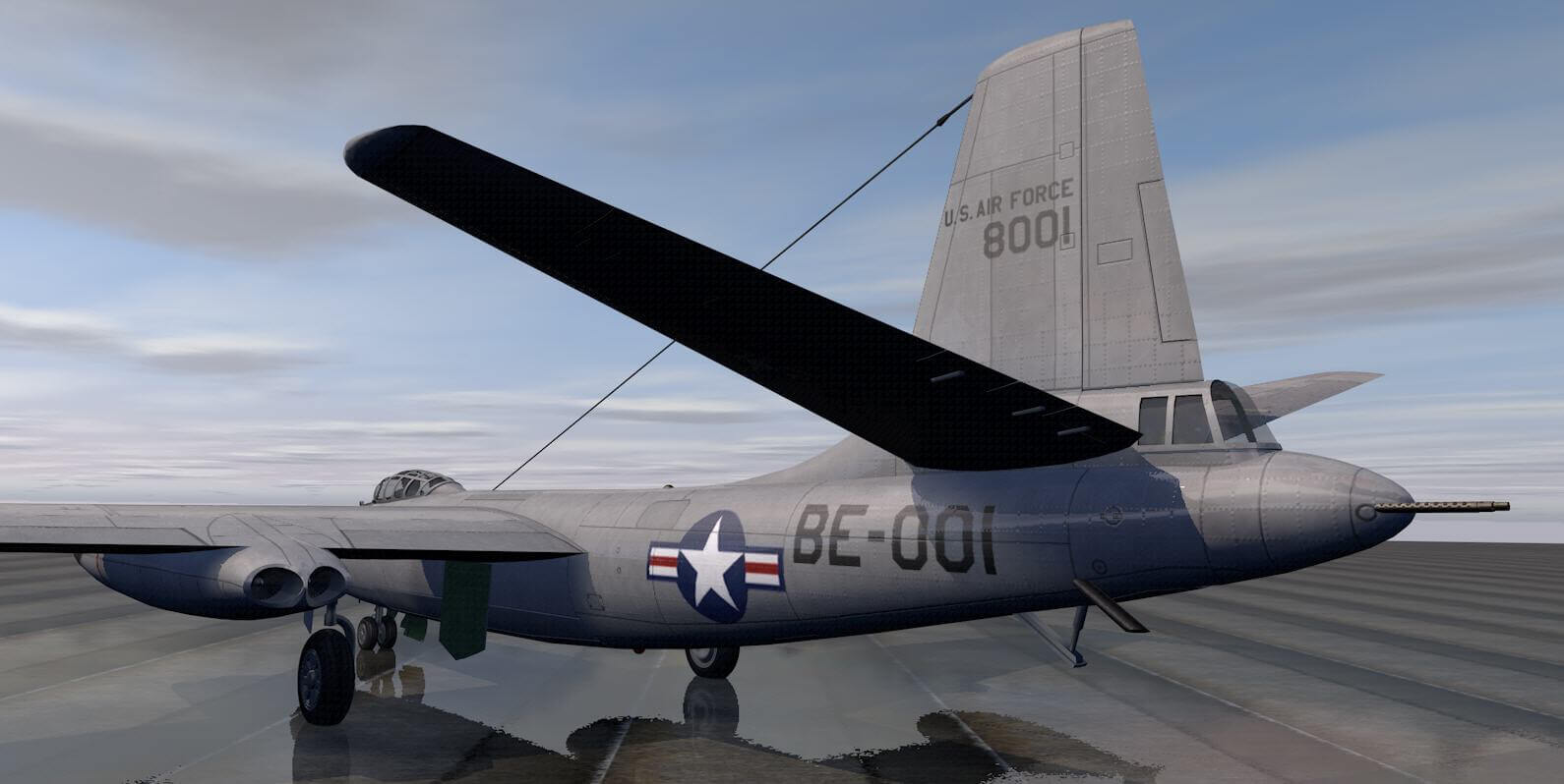 North American B-45 Tornado 3D Model by ChipBassChaos