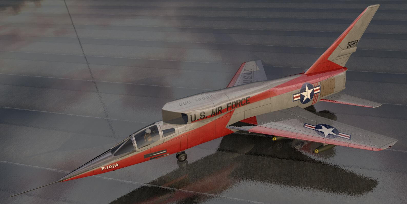 North American F-107A Ultra Sabre 3D Model by ChipBassChaos
