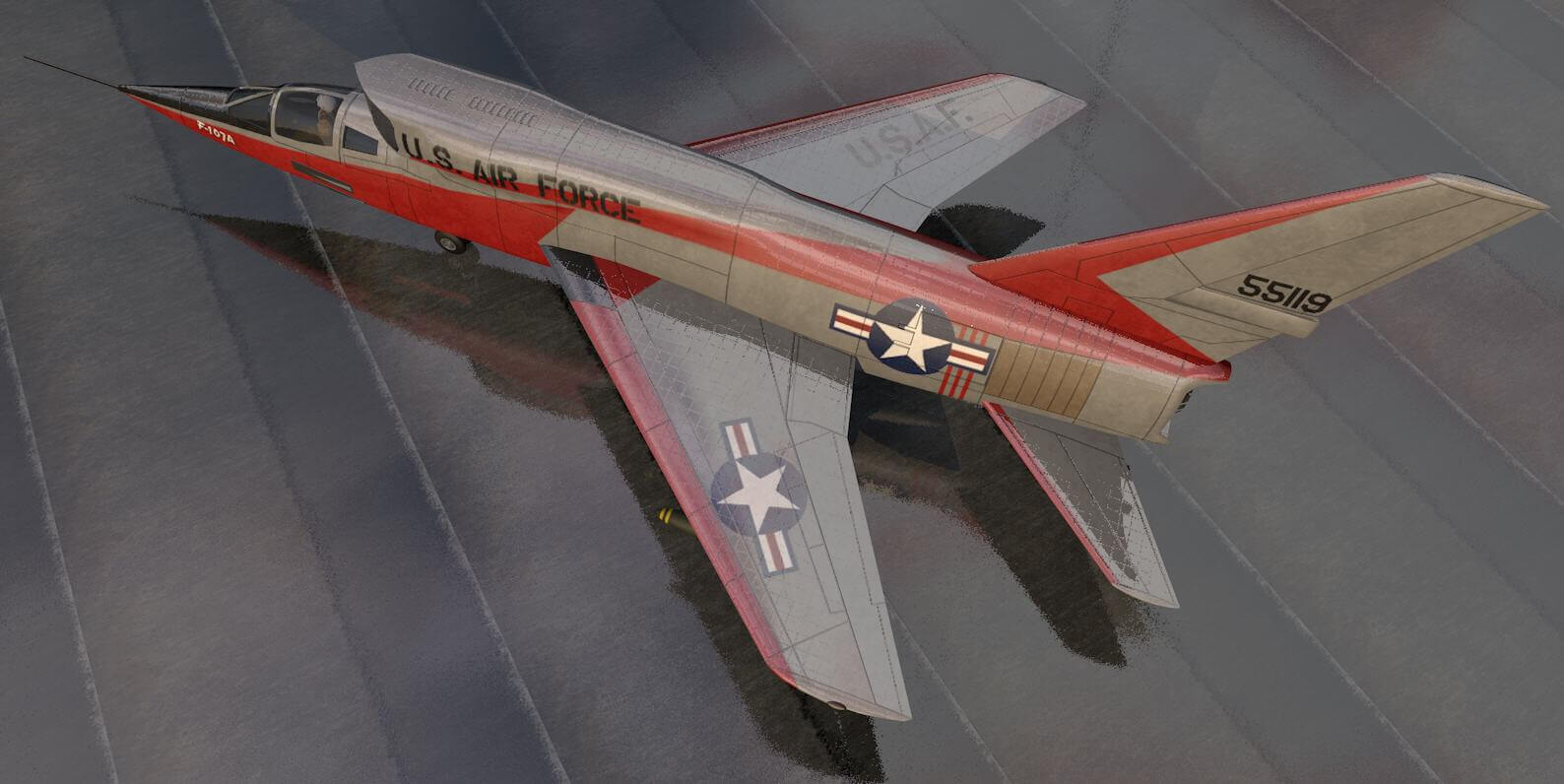 North American F-107A Ultra Sabre 3D Model by ChipBassChaos