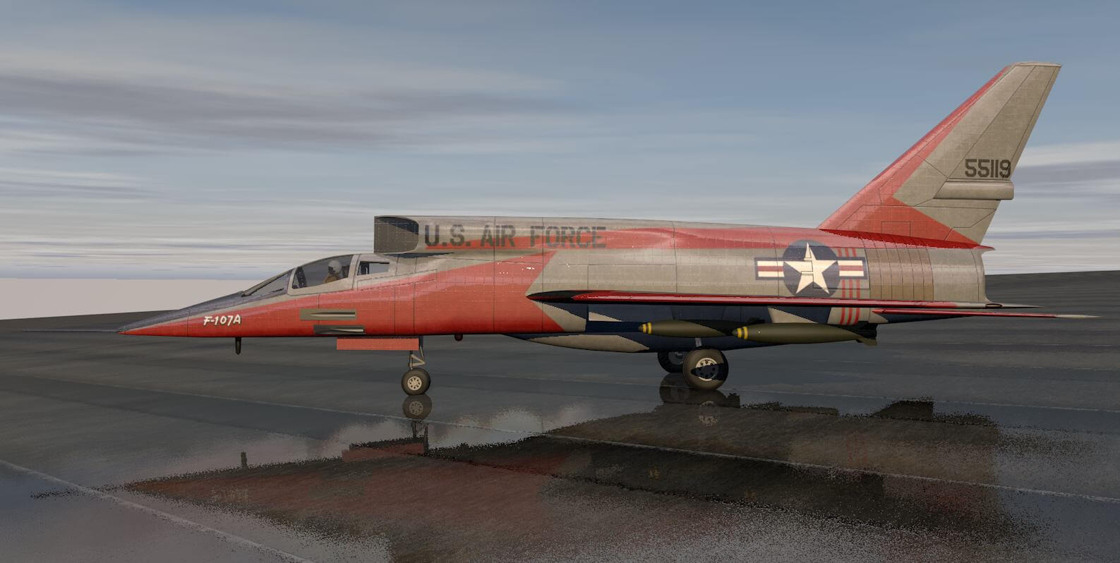 North American F-107A Ultra Sabre 3D Model by ChipBassChaos