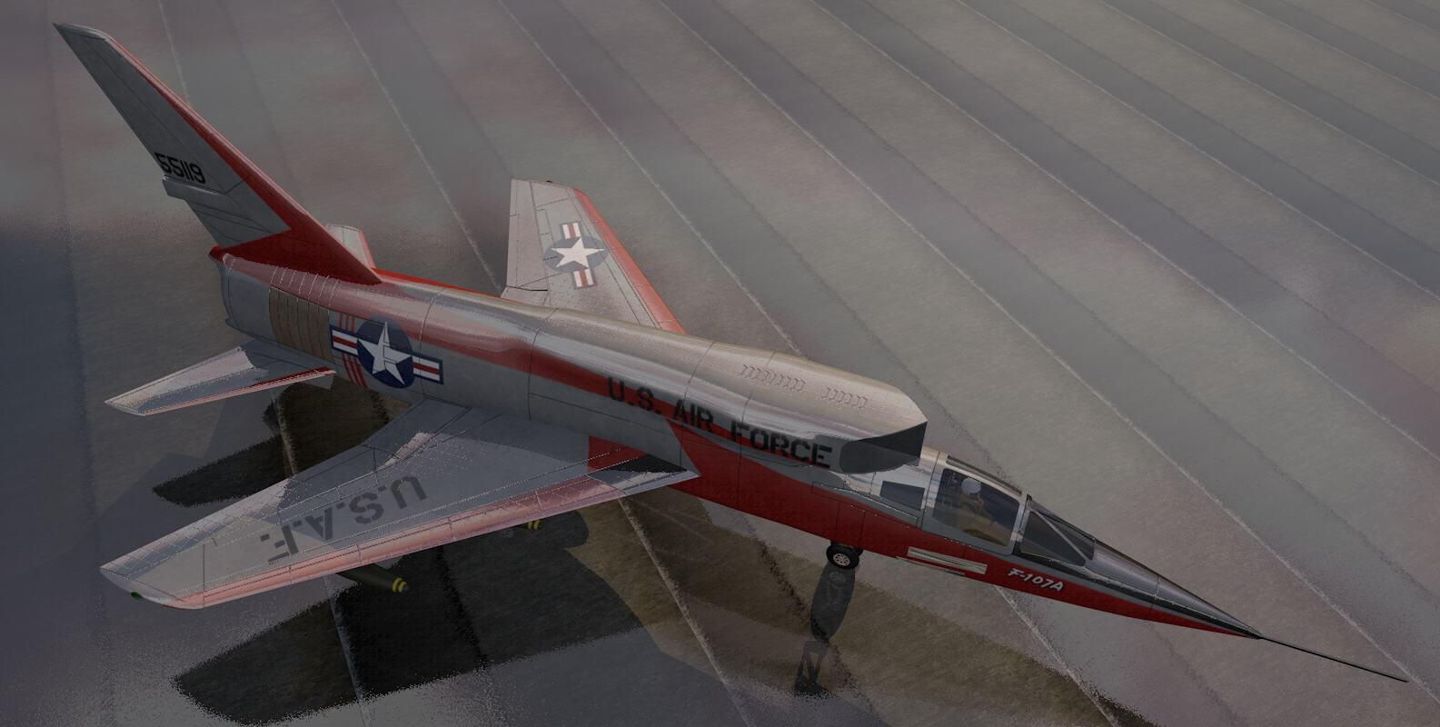 North American F-107A Ultra Sabre 3D Model by ChipBassChaos