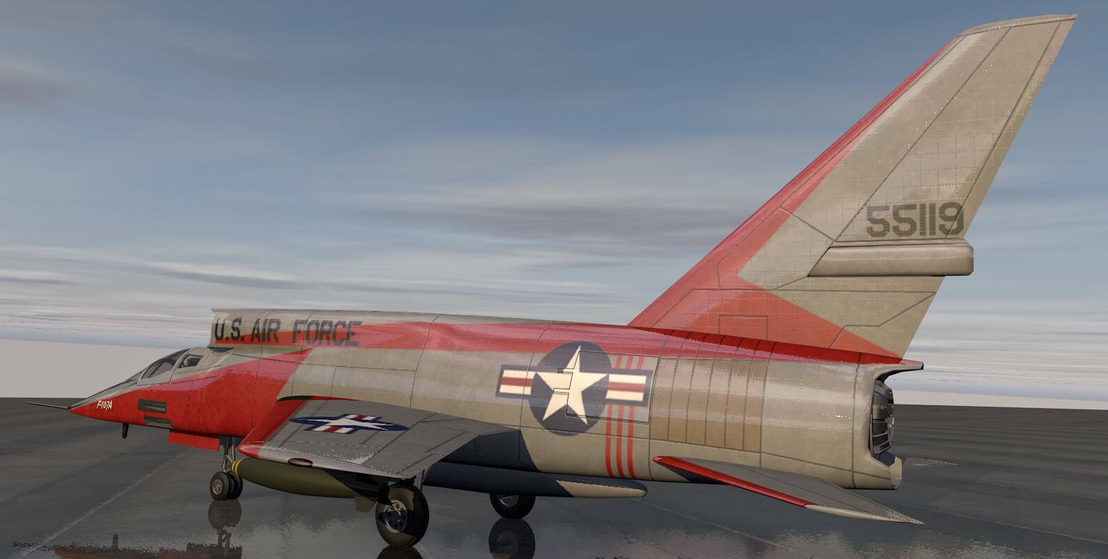 North American F-107A Ultra Sabre 3D Model by ChipBassChaos
