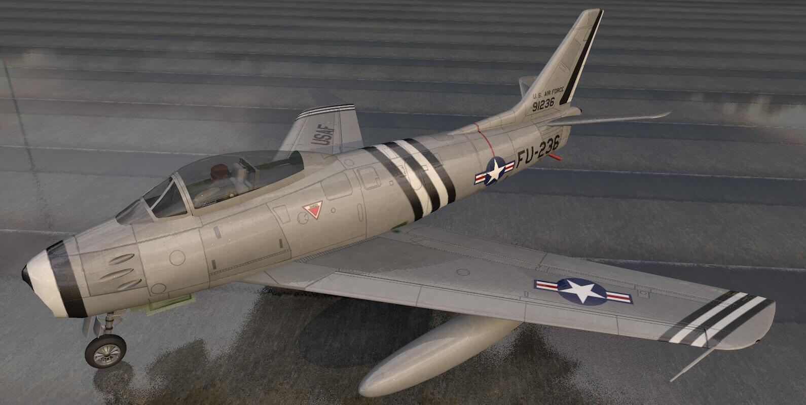 North American F-86A Sabre 3D Model by ChipBassChaos