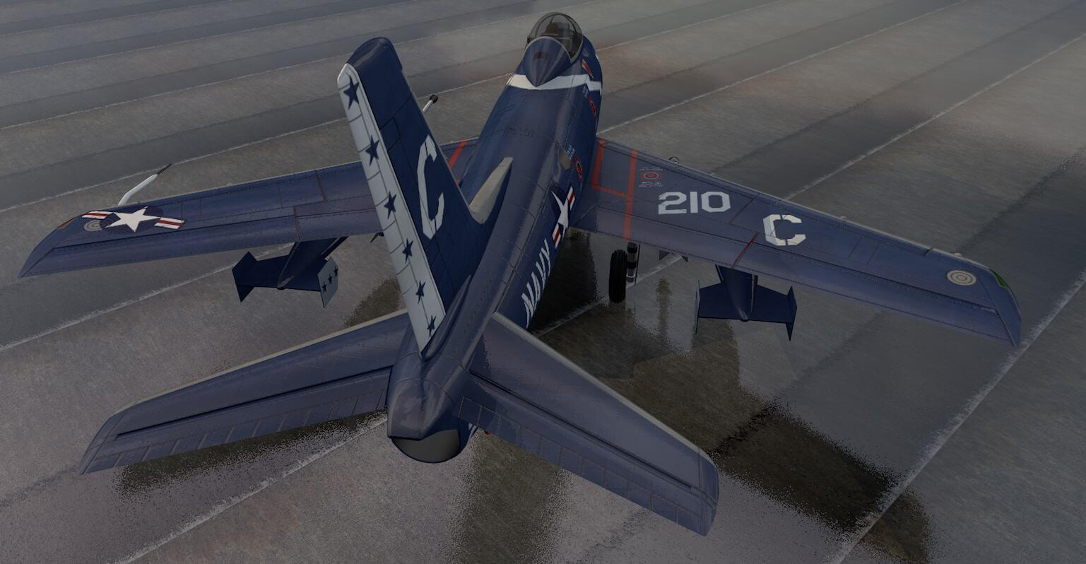 North American FJ-3 Fury 3D Model by ChipBassChaos