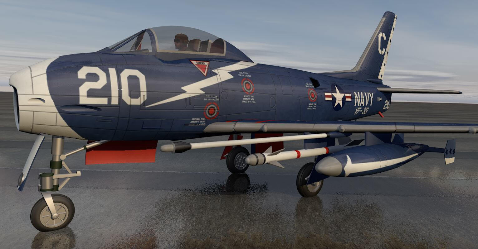 North American FJ-3 Fury 3D Model by ChipBassChaos