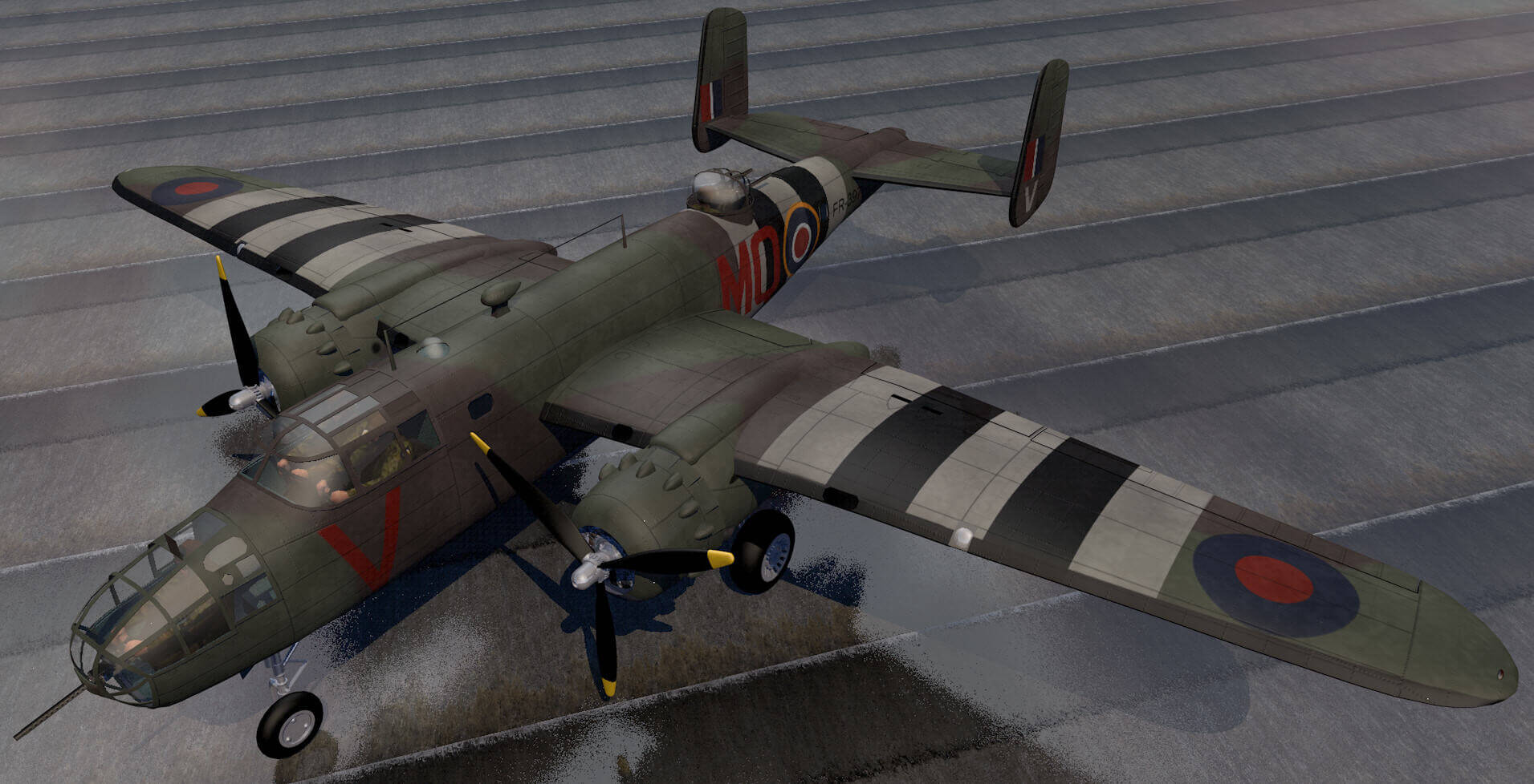 North American Mitchell Mk-2 (RAF) 3D Model by ChipBassChaos