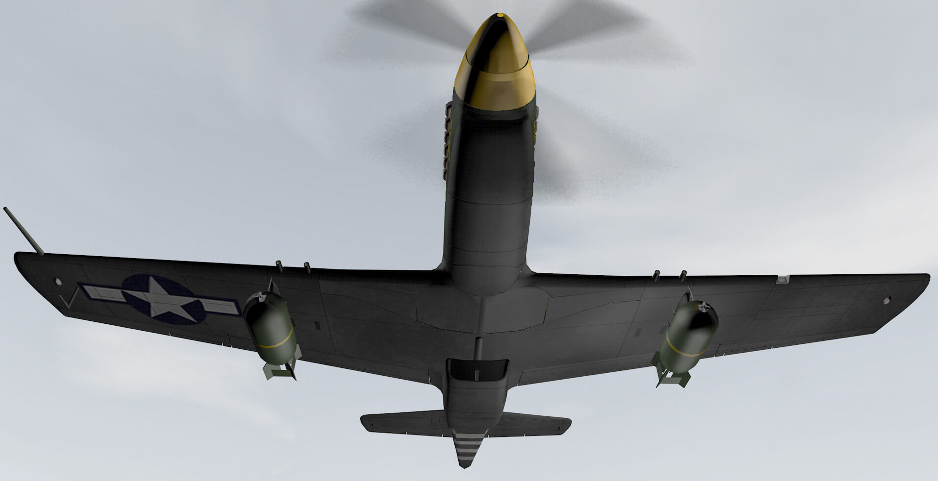 North American P-51A Mustang 3D Model by ChipBassChaos