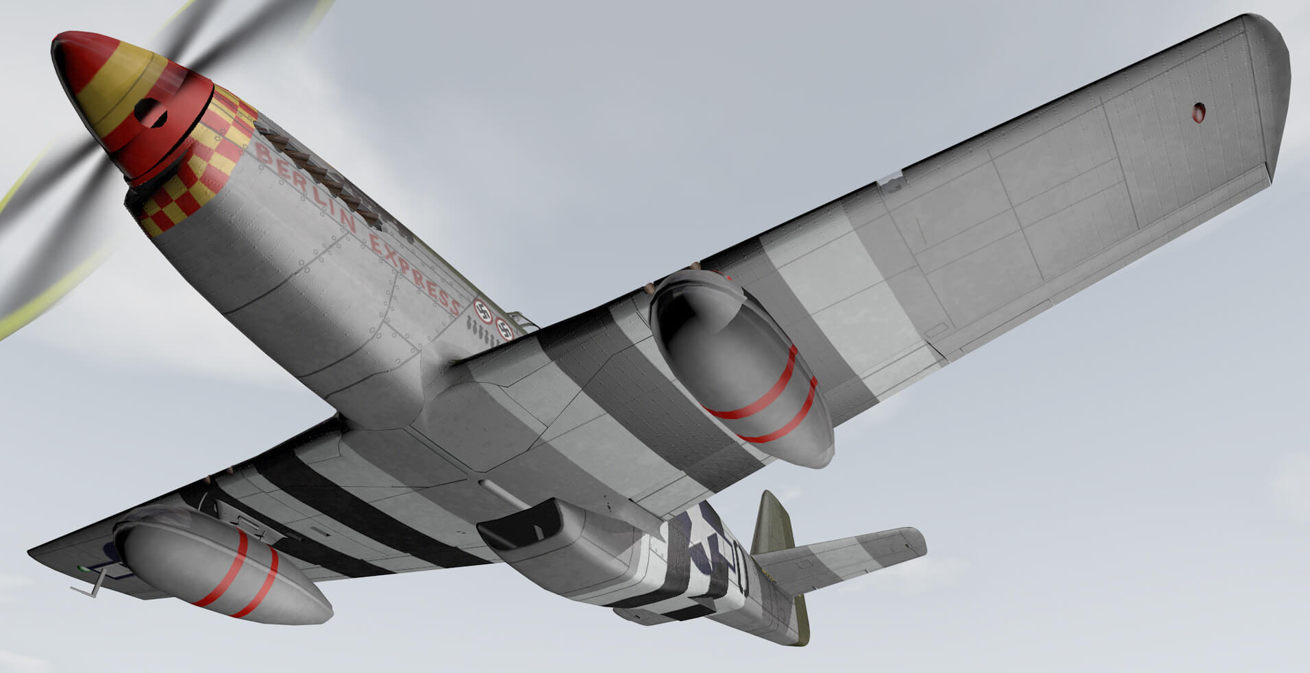 North American P-51B Mustang 3D Model by ChipBassChaos