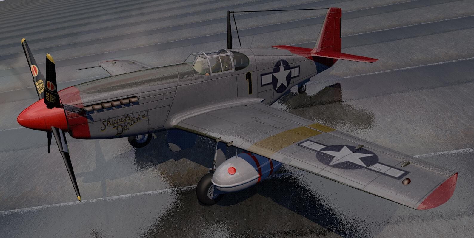 North American P-51C Mustang 3D Model by ChipBassChaos