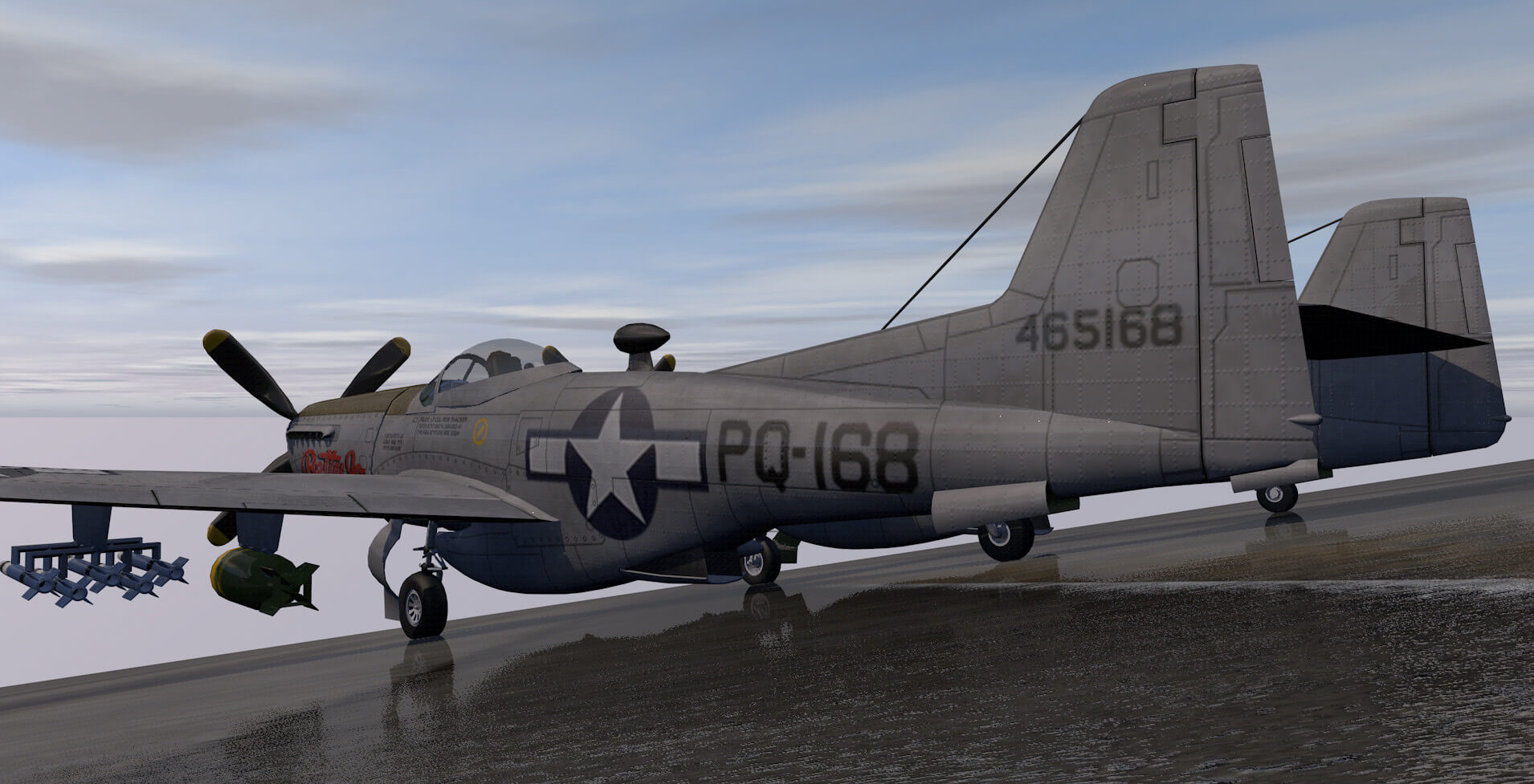 North American P-82 Twin Mustang 3D Model by ChipBassChaos