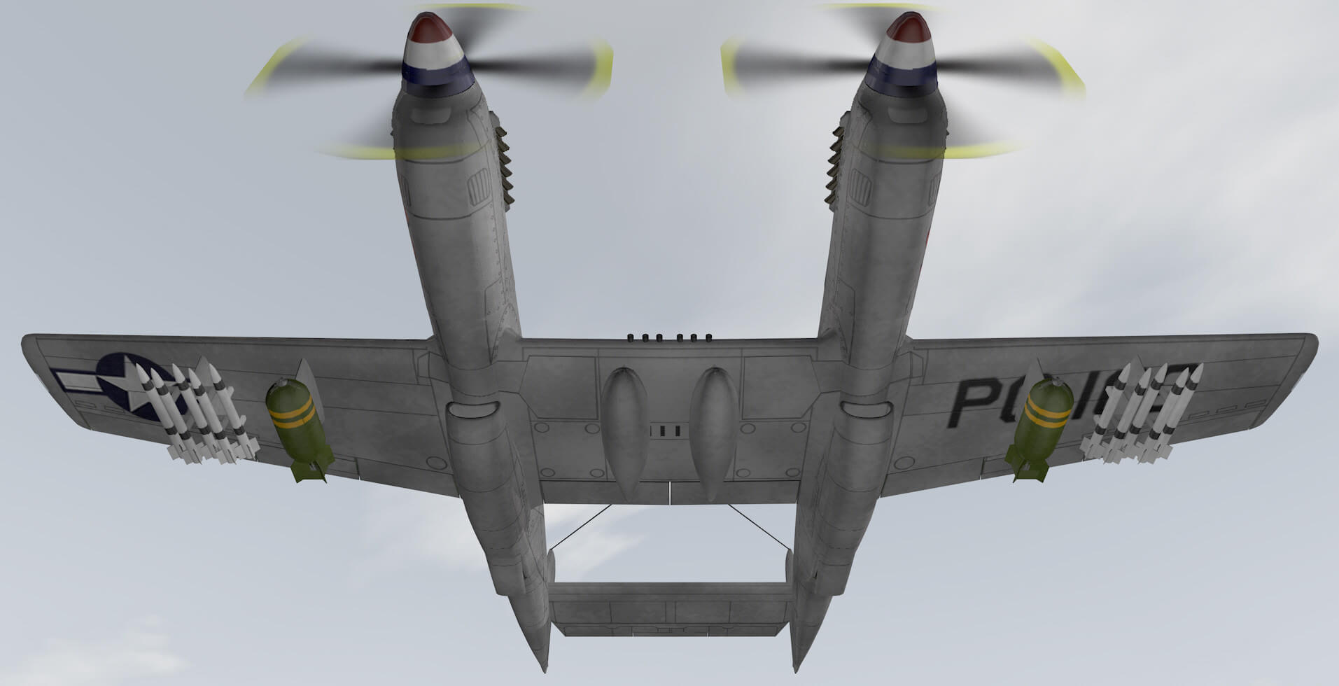 North American P-82 Twin Mustang 3D Model by ChipBassChaos