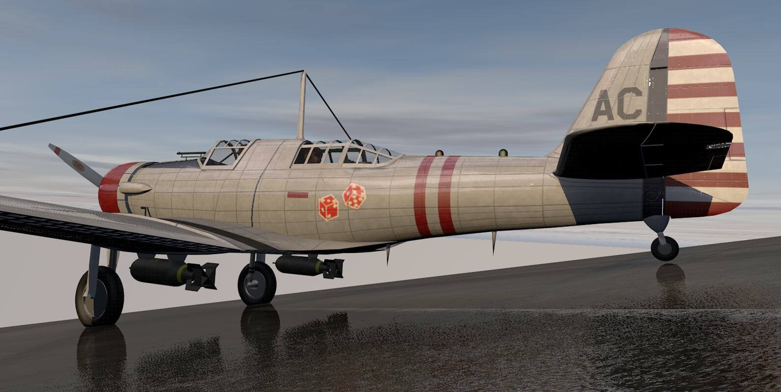 Northrop A-17A Nomad 3D Model by ChipBassChaos
