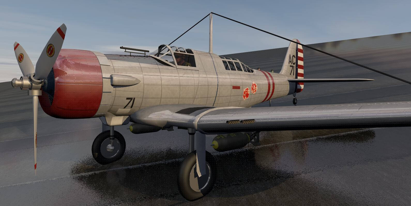Northrop A-17A Nomad 3D Model by ChipBassChaos
