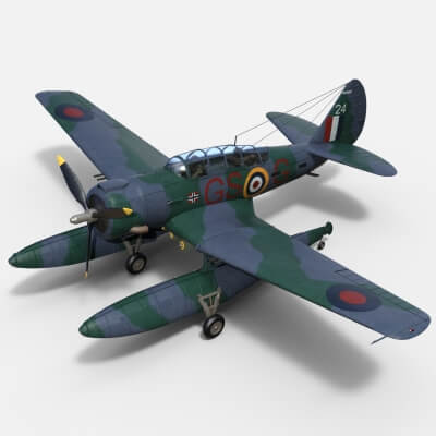 Northrop N-3PB Nomad (RAF) 3D Model by ChipBassChaos
