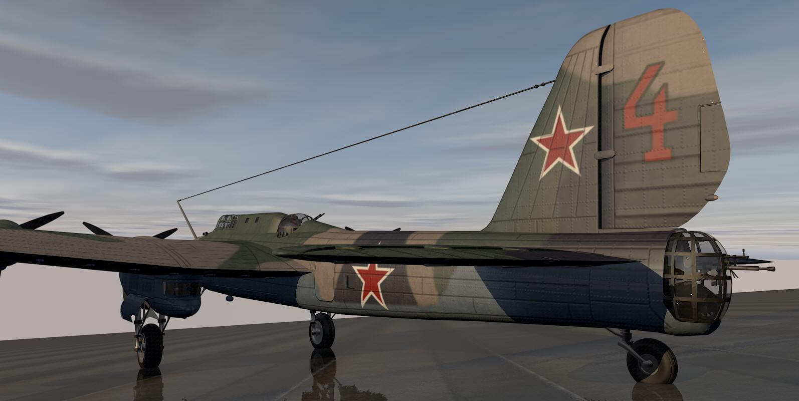 Petlyakov PE-8 - TB-7 or AN-42 3D Model by ChipBassChaos