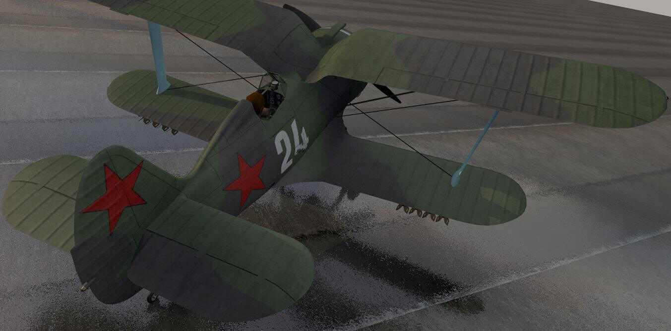 Polikarpov I-153 Chaika 3D Model by ChipBassChaos