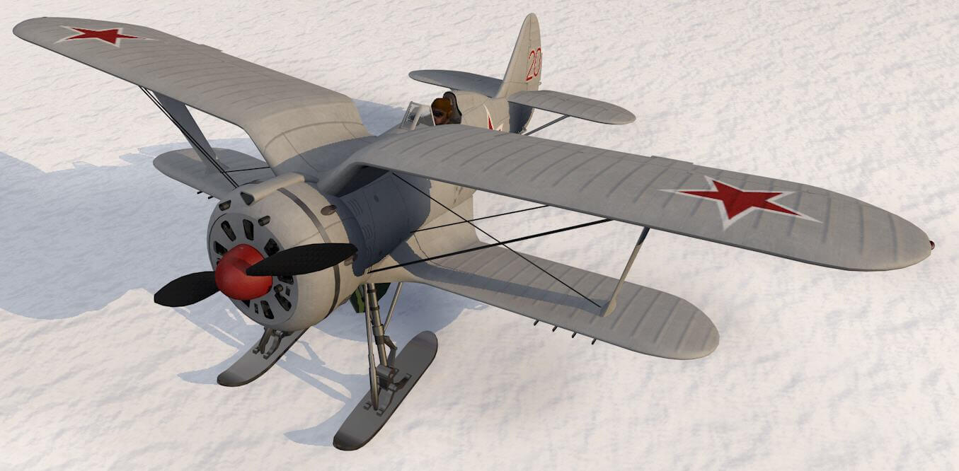 Polikarpov I-153 Chaika 3D Model by ChipBassChaos