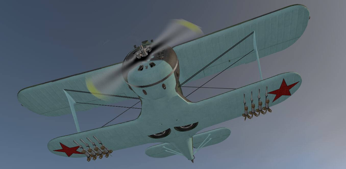 Polikarpov I-153 Chaika 3D Model by ChipBassChaos