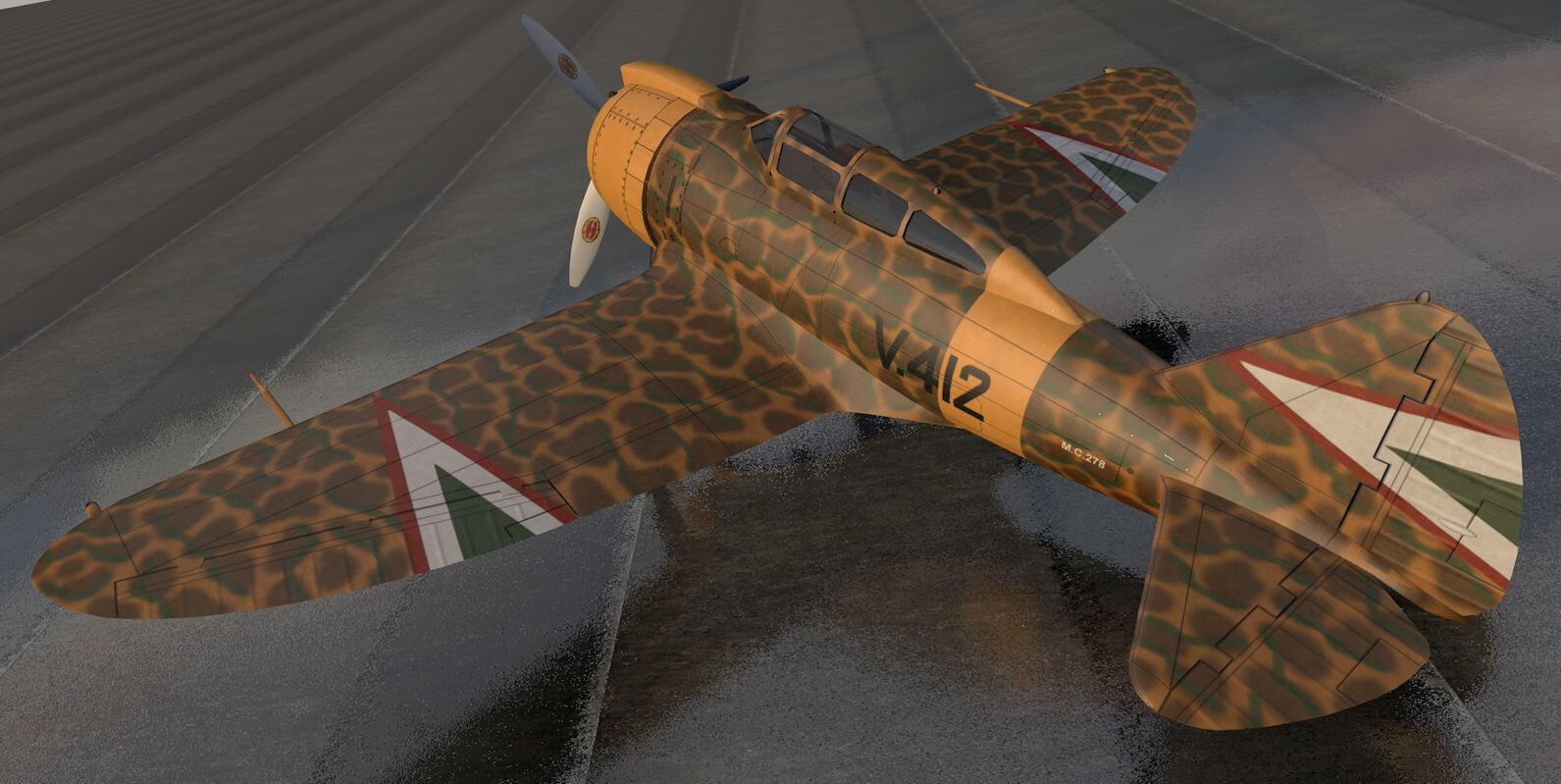 Reggiane Re-2000 Heja 3D Model by ChipBassChaos