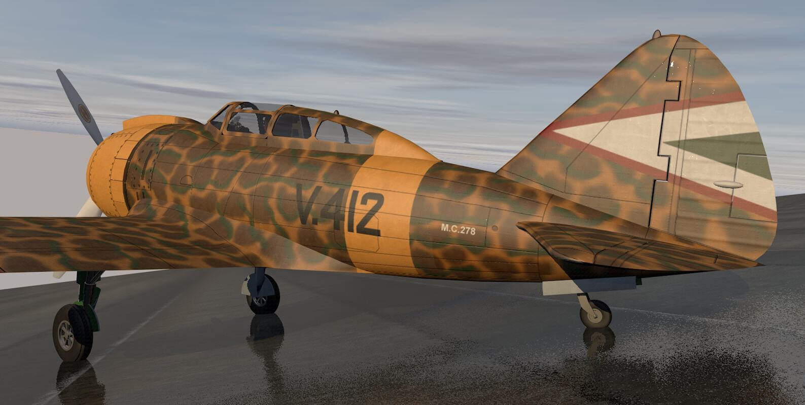 Reggiane Re-2000 Heja 3D Model by ChipBassChaos