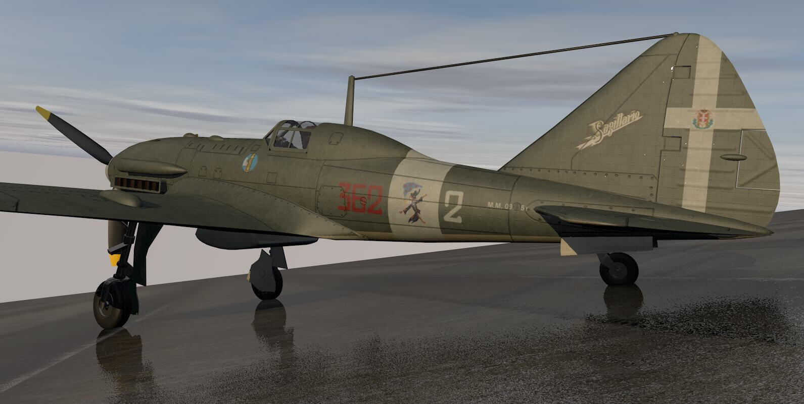 Reggiane Re-2005 Sagittario 3D Model by ChipBassChaos