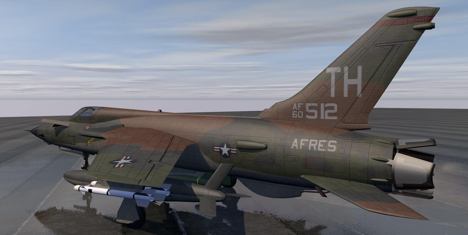 Republic F-105D Thunderchief 3D Model by ChipBassChaos