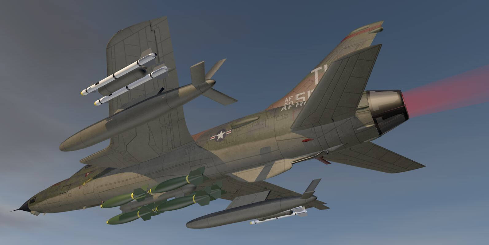 Republic F-105D Thunderchief 3D Model by ChipBassChaos