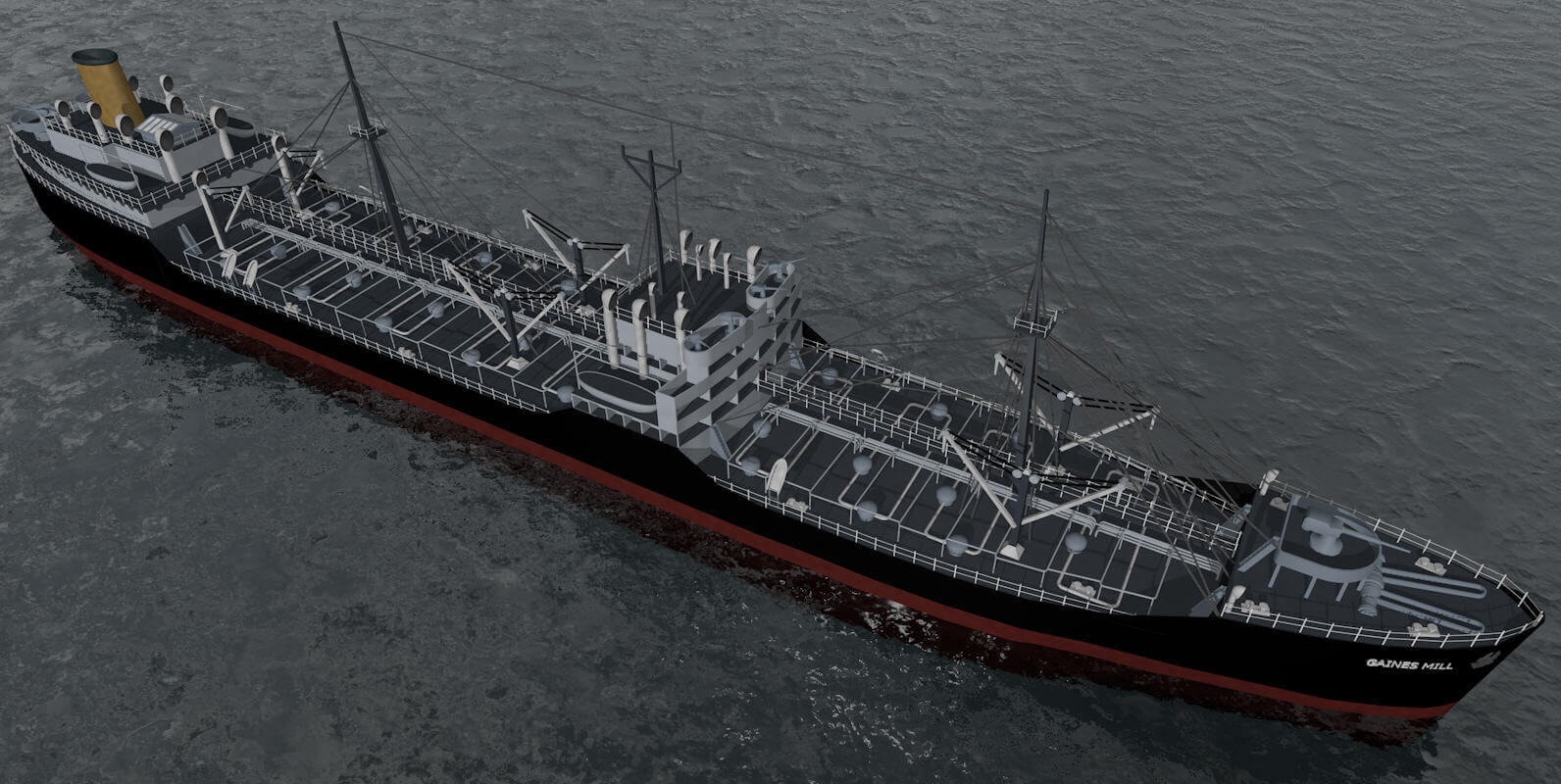 T2 Oil Tanker (Gaines Mill) - 3D Model by ChipBassChaos