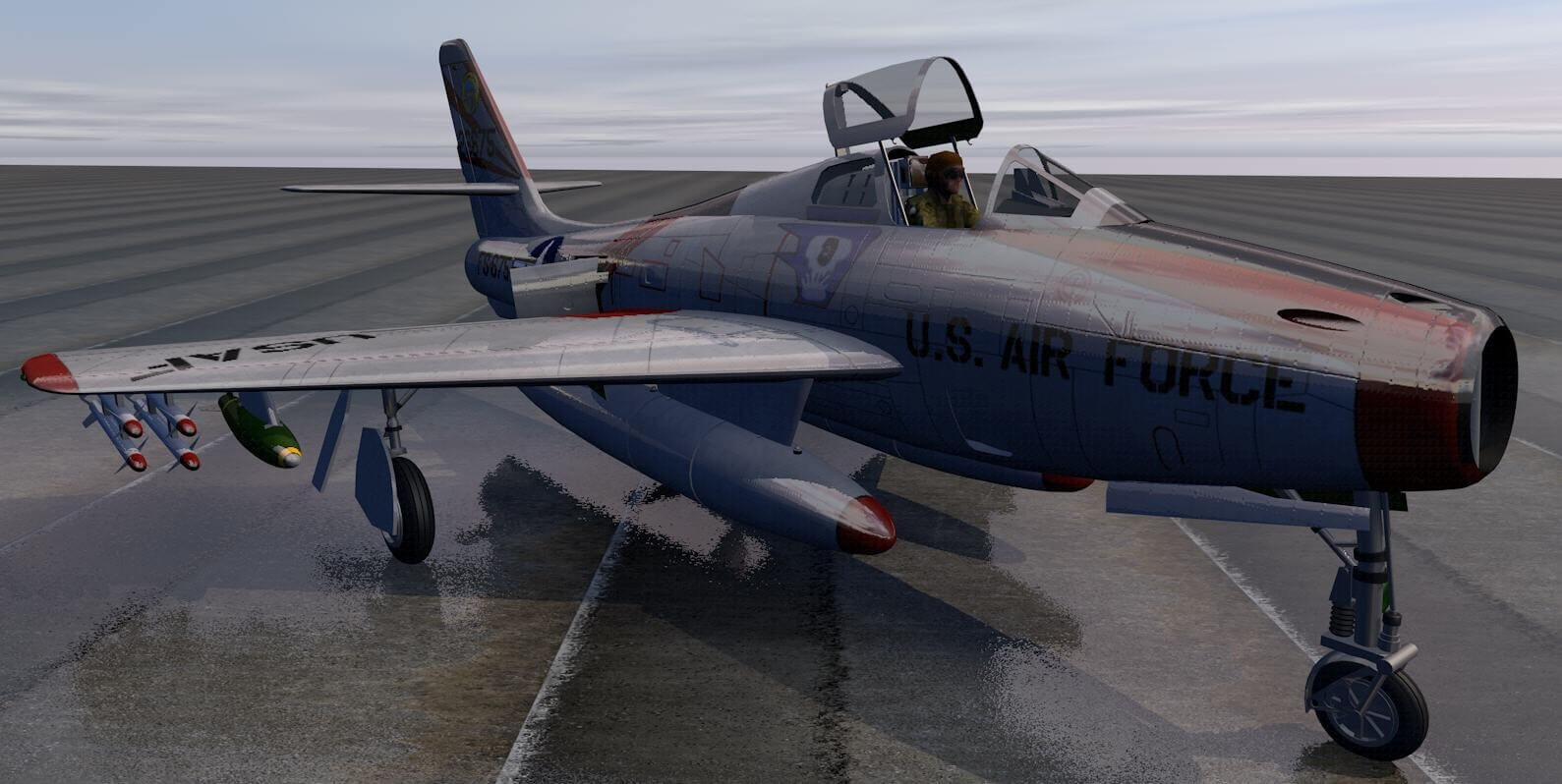 Republic F-84F Thunderstreak 3D Model by ChipBassChaos